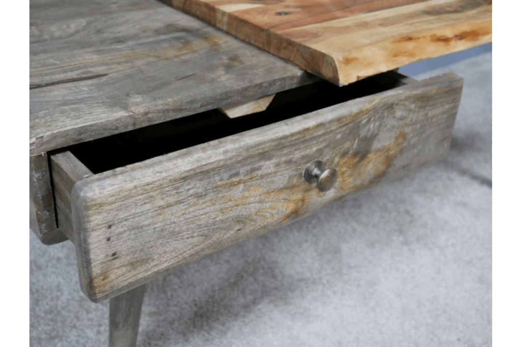 Acacia & Mango Wood Living Edge Coffee Table - Copperwood Home