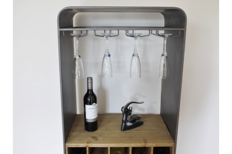 Jupiter Industrial Wine Cabinet - Copperwood Home