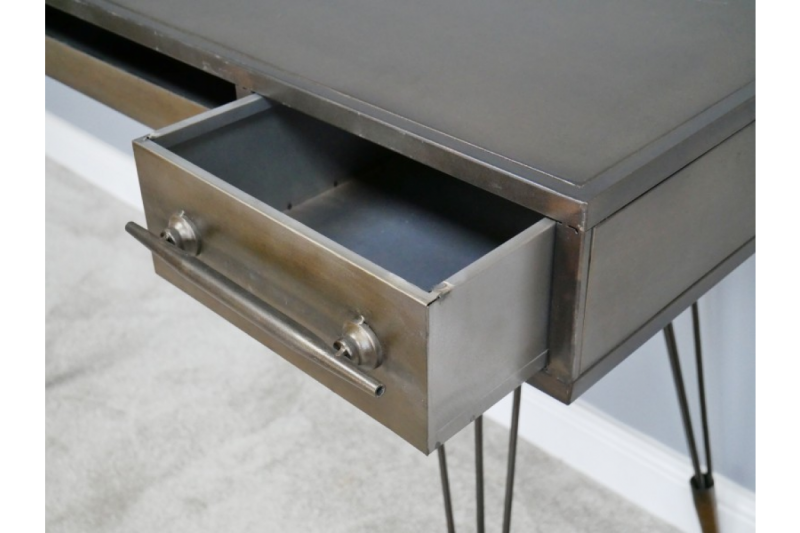 Springfield Industrial Retro Metal Desk - Copperwood Home