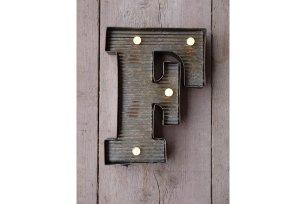 Fairground Letter Decoration (F) - Copperwood Home