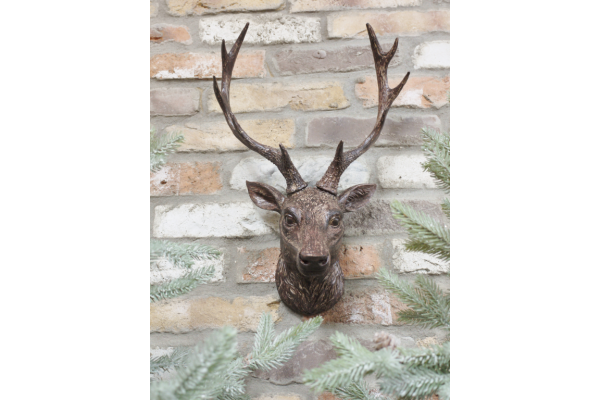 Wall Mounted Stag Head (Wood Effect) - Copperwood Home