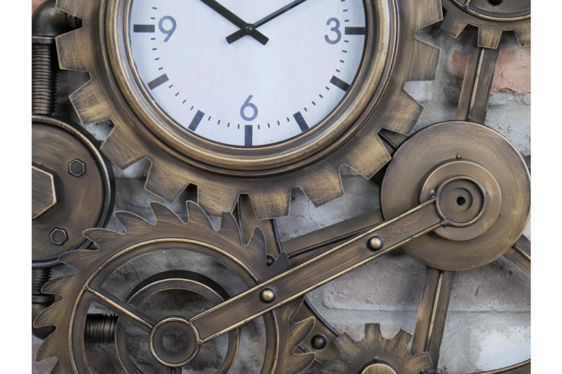 Large Industrial Cog Clock - Copperwood Home