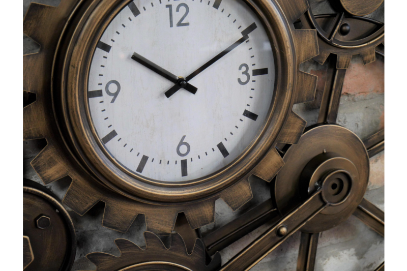 Large Industrial Cog Clock - Copperwood Home