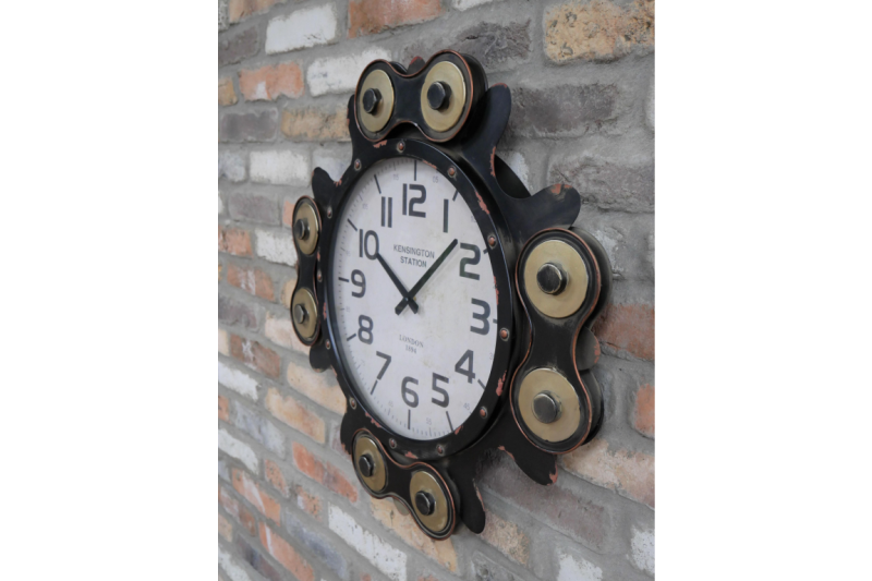 Rustic Weathered Cog Wall Clock - Copperwood Home