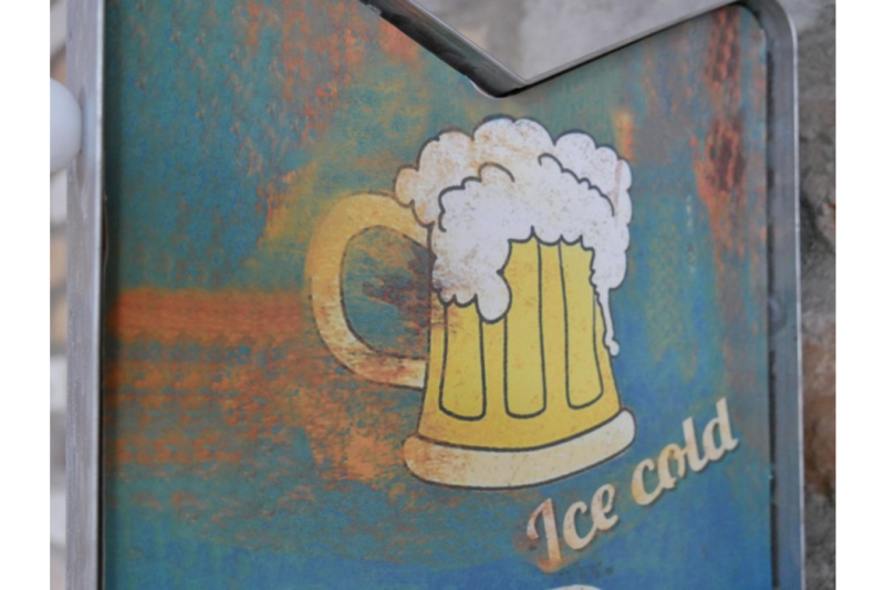 Beer Served Here LED Light Up Wall Sign - Copperwood Home