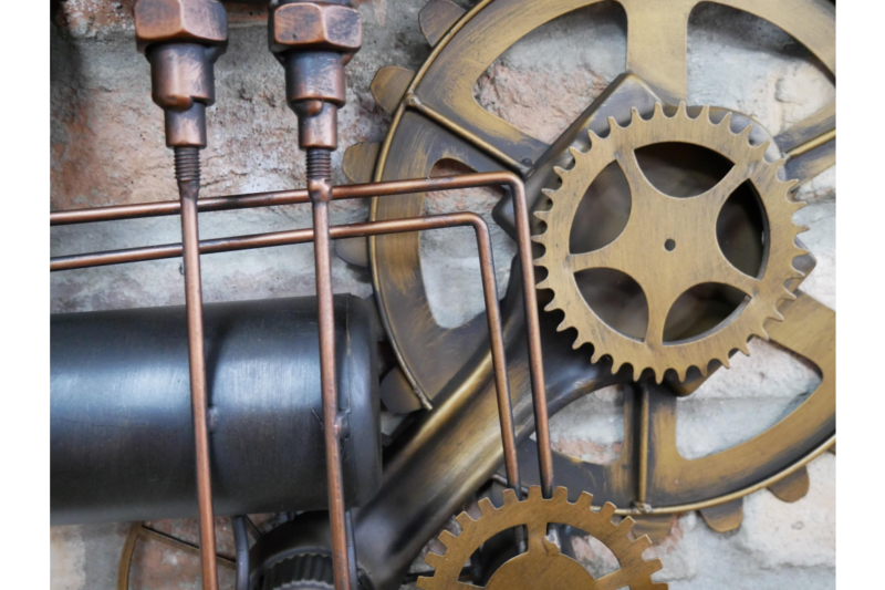 Steampunk/Industrial Paragon Pipe Clock - Copperwood Home