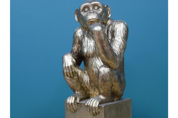 Golden Thinking Monkey Ornament - Copperwood Home